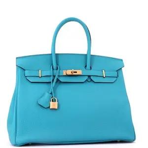 Hermès Birkin Handbag Togo With Gold Hardware 35 - Blue