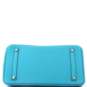 Hermès Birkin Handbag Togo With Gold Hardware 35 - Blue