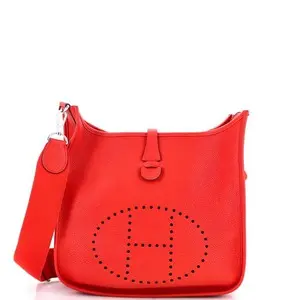 Hermès Evelyne Bag Gen III Clemence PM Red