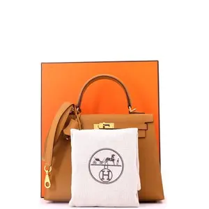 Hermès Kelly Handbag Epsom With Gold Hardware 25 - Brown