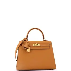 Hermès Kelly Handbag Epsom With Gold Hardware 25 - Brown