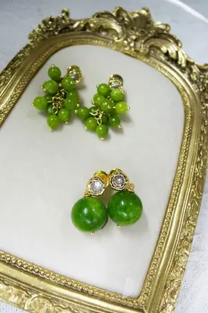 CLASSICHARMS Olivia Peridot Bead Drop Earrings