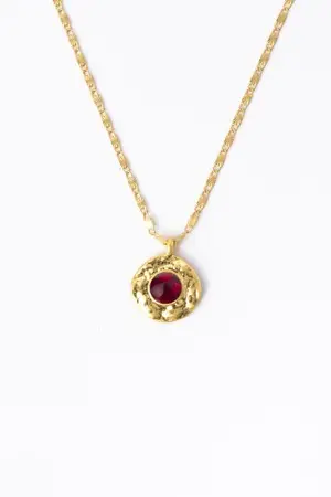 CLASSICHARMS Roaming Venus Crystal Molten Pendant Necklace - Gold/red