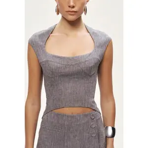 NOCTURNE Open-back Tailored Top