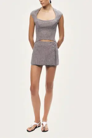 NOCTURNE Open-back Tailored Top