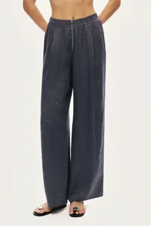 NOCTURNE Fluid Straight-leg Pants - Anthracite