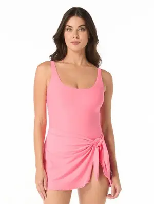 COCO CONTOURS Empress One Piece Sarong Swimdress - Camelia