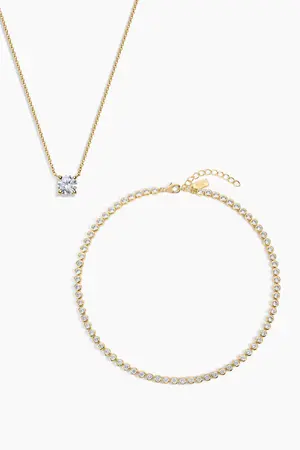 ELECTRIC PICKS Necklace Set Of 2 - Gold