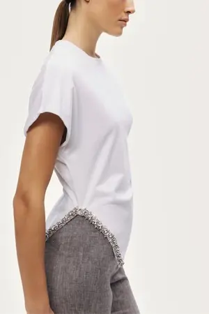 NOCTURNE Tailored Linen Blend Capri Pants