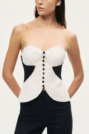 NOCTURNE Structured Strapless Bustier Top