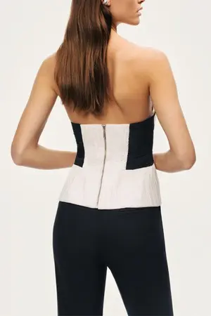 NOCTURNE Structured Strapless Bustier Top