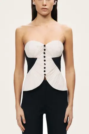 NOCTURNE Structured Strapless Bustier Top