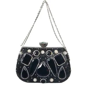 LAUREN LORRAINE Sammie Evening Clutch - Black