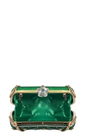LAUREN LORRAINE Sammie Evening Clutch - Green