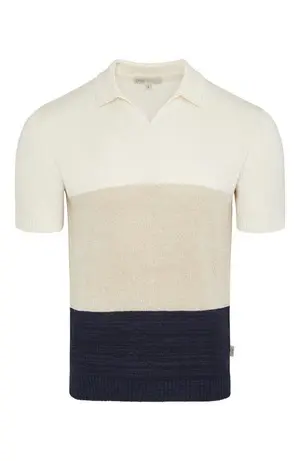 Onia Silk And Linen Short Sleeve Johnny Polo