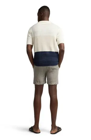 Onia Silk And Linen Short Sleeve Johnny Polo