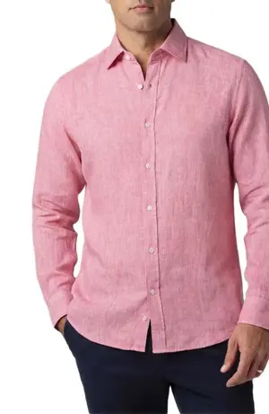 Robert Talbott Morgan Linen Shirt - Pink