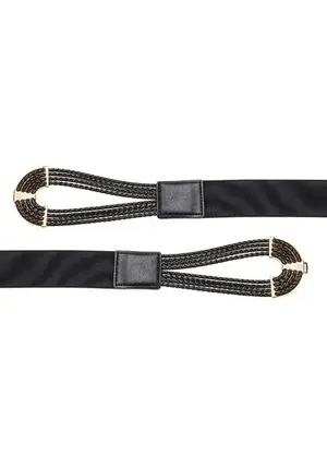 LASCANA Symmetrical Buckle Waist Belt - Black