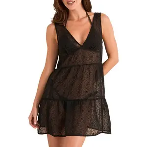 ADORE ME Shoshana Swimwear Cover Up Dress Top - Black