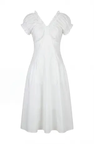 MODENAIRE Mini Dress With Ruched Bodice