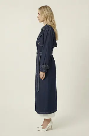 MODENAIRE Denim Trench Coat