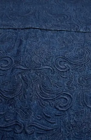 MODENAIRE Textured Zip-up Jacket - Navy