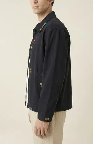MODENAIRE Embroidered Zip Front Jacket