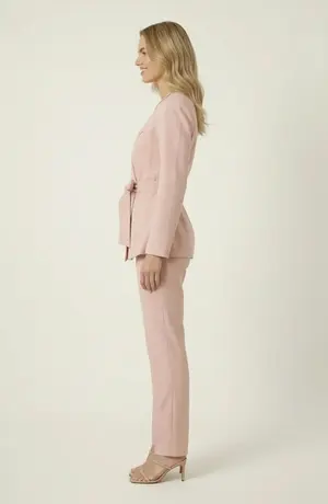MODENAIRE Wrap Blazer With Tie Belt