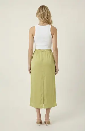 MODENAIRE Midi Skirt With Elastic Waistband