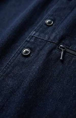 MODENAIRE Collarless Utility Pocket Jacket
