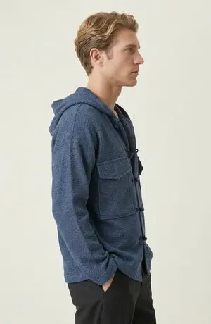 MODENAIRE Toggle Closure Hooded Jacket