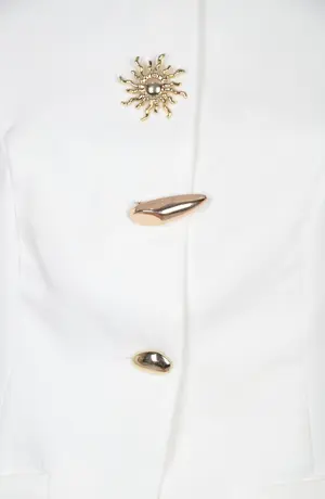 MODENAIRE Sleeveless Tailored Blazer Top With Buttons