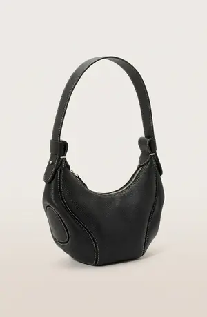 MODENAIRE Curved Shoulder Bag - Black