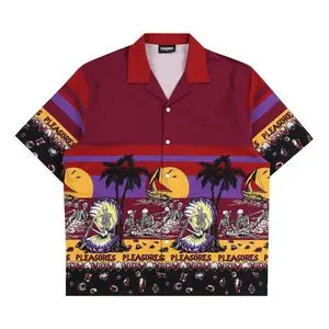 PLEASURES Beach Button Down Shirt