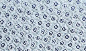 David Donahue Floral Medallion Silk Neck Tie - Sky