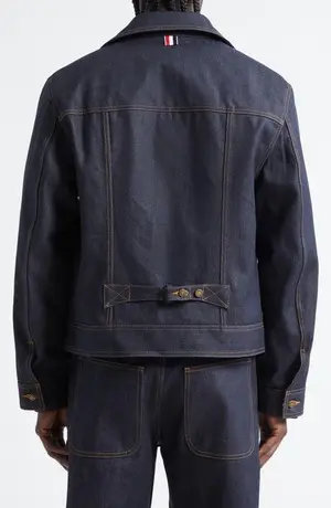 Thom Browne Selvedge Denim Backstrap Utility Jacket