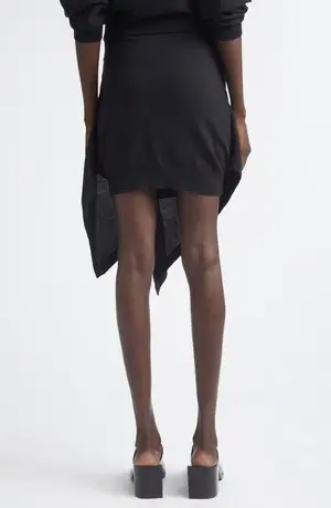 LEMAIRE Button Drape Merino Wool-blend Skirt - Black