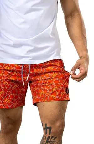 MACEOO Printed Swim Trunks - Orange