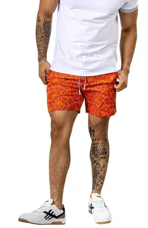 MACEOO Printed Swim Trunks - Orange
