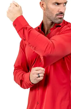 MACEOO Eins Marthy Contemporary Fit Button-up Shirt - Red