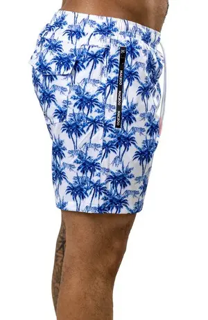 MACEOO Printed Swim Trunks - Blue