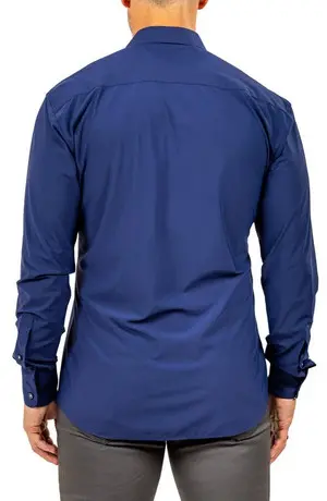 MACEOO Eins Marthy Contemporary Fit Button-up Shirt - Blue