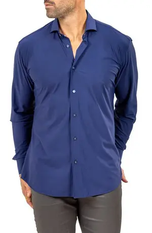 MACEOO Eins Marthy Contemporary Fit Button-up Shirt - Blue