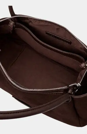 URBAN ORIGINALS Suede Shoulder Bag - Chocolate