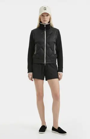 Rudsak Prisa Quilted Down Jacket With Removable Sleeves - Black