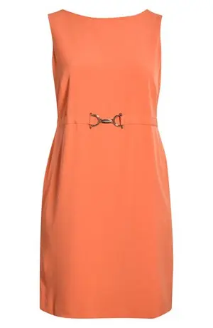 KASPER Buckle Belted Sheath Dress - Mandarin