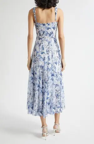 Cinq À Sept Marmo Heirloom Petals Dress - Navy Multi