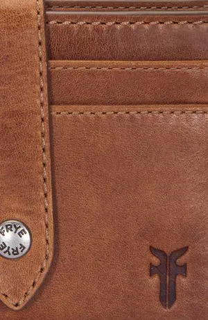 THE FRYE COMPANY Melissa Leather Card Case - Cognac