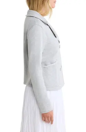 NZ BY NIC AND ZOE Cotton Blend French Terry Jacket - Heather Grey