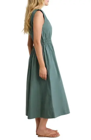 NZ BY NIC AND ZOE Dakota Sleeveless Poplin Maxi Dress - Palm